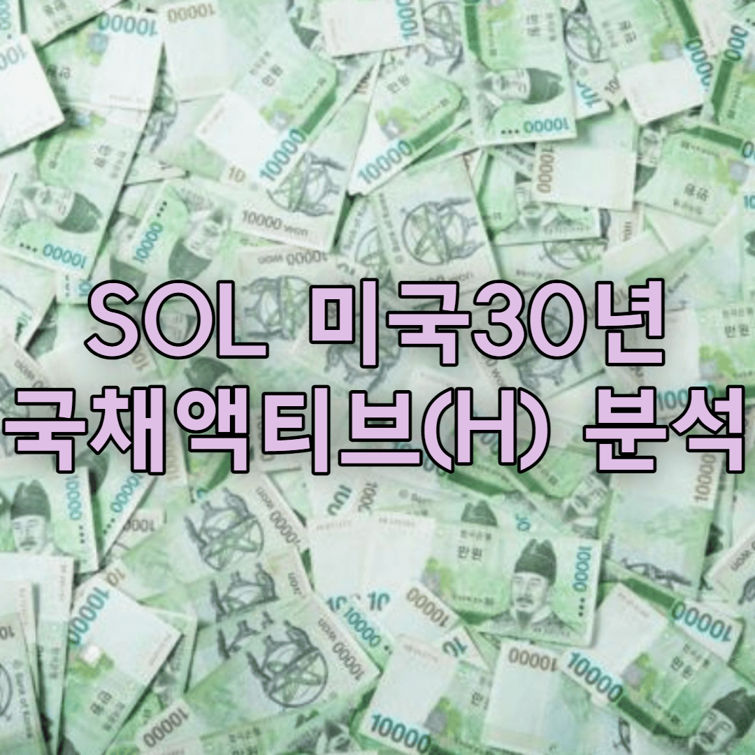 SOL 미국30년국채액티브(H) ETF 전략 분배금 세금 수수료 전망